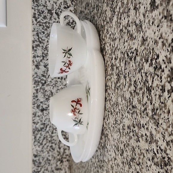 Fire King | Kitchen | Vintage Fire King Ovenware Tea Cup And Plate Set ...